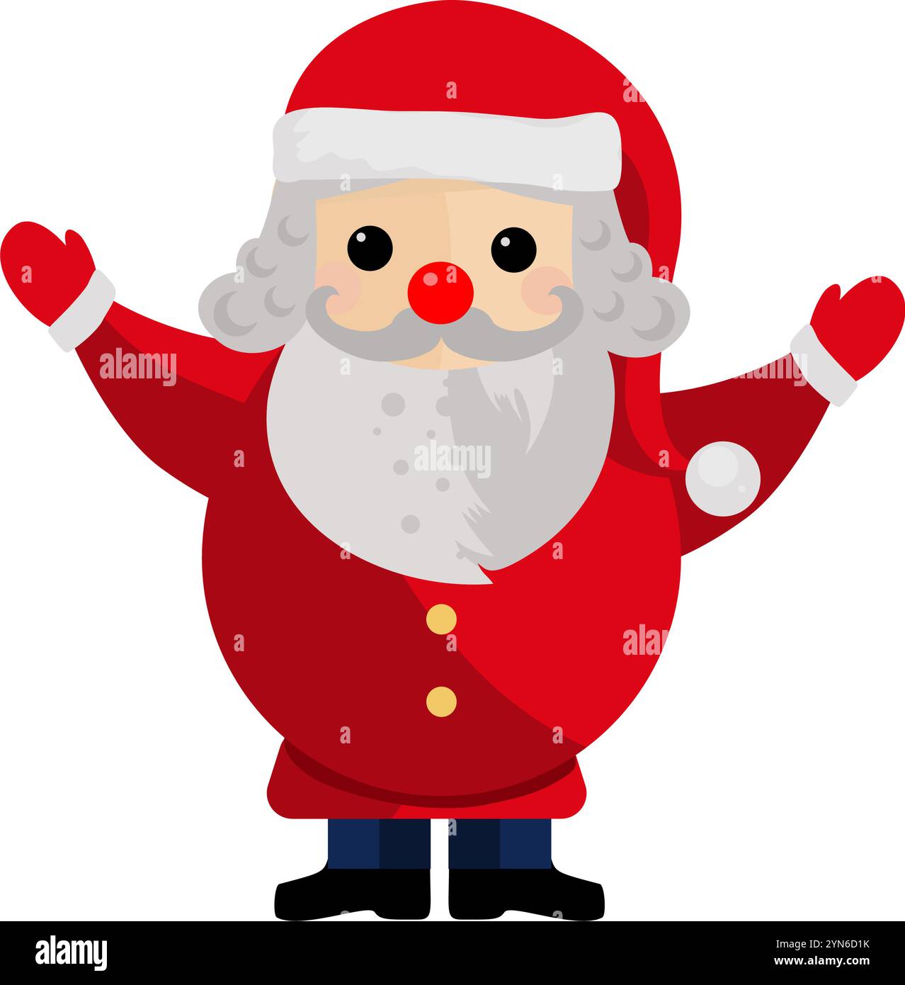 Cute Santa Claus in kawaii style Stock Vector Image & Art - Alamy