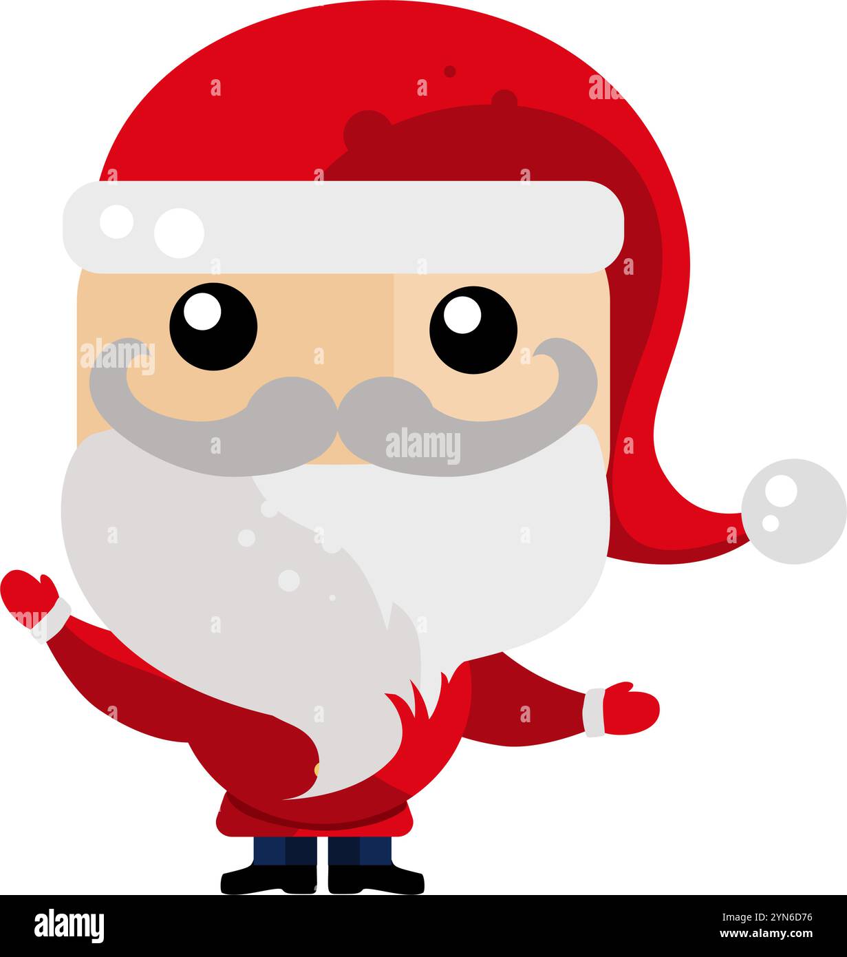 Cute Santa Claus in kawaii style Stock Vector Image & Art - Alamy