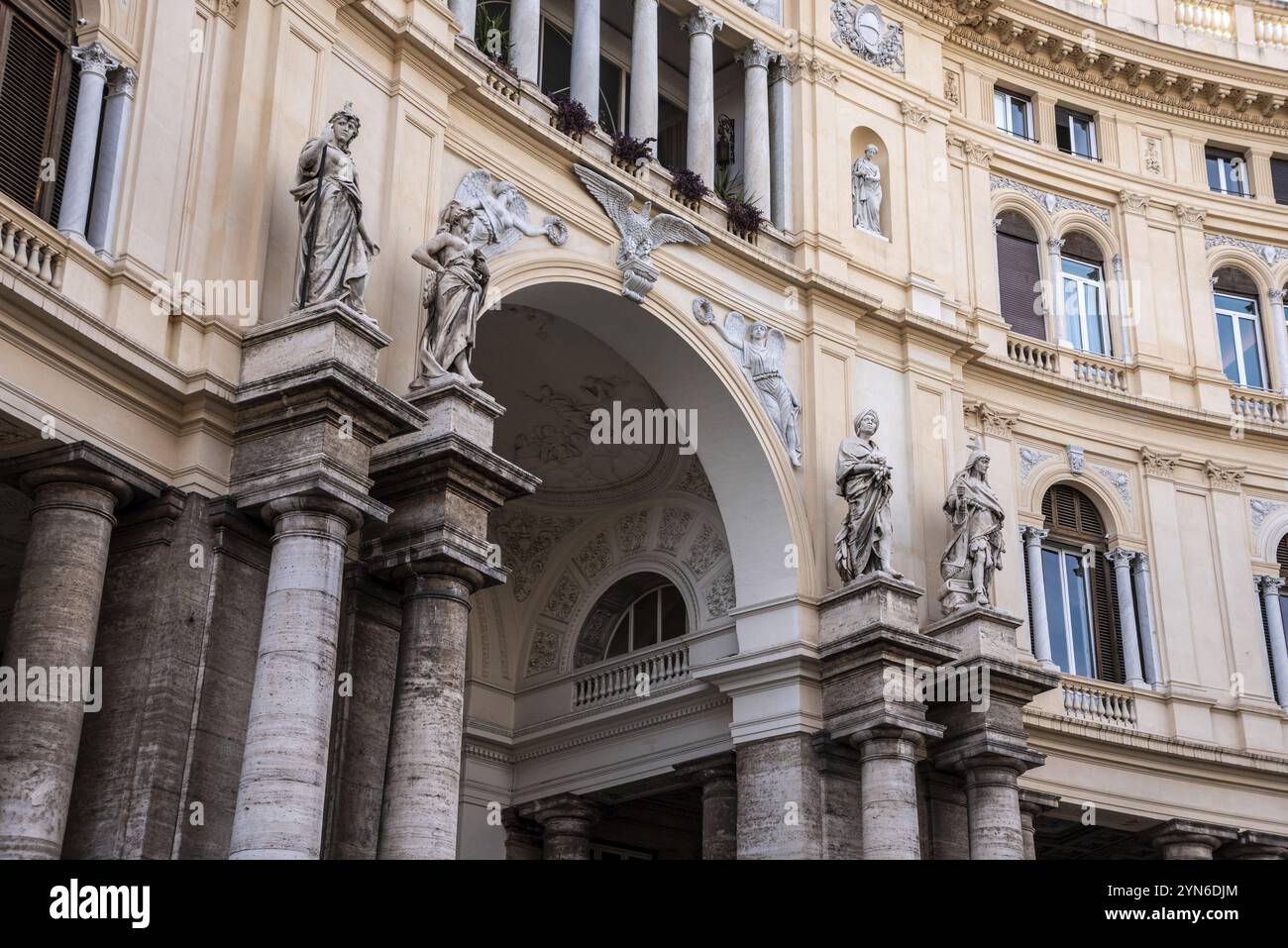 Gallery Umberto I in Naples, built in the Art Nouveau design, Southern ...