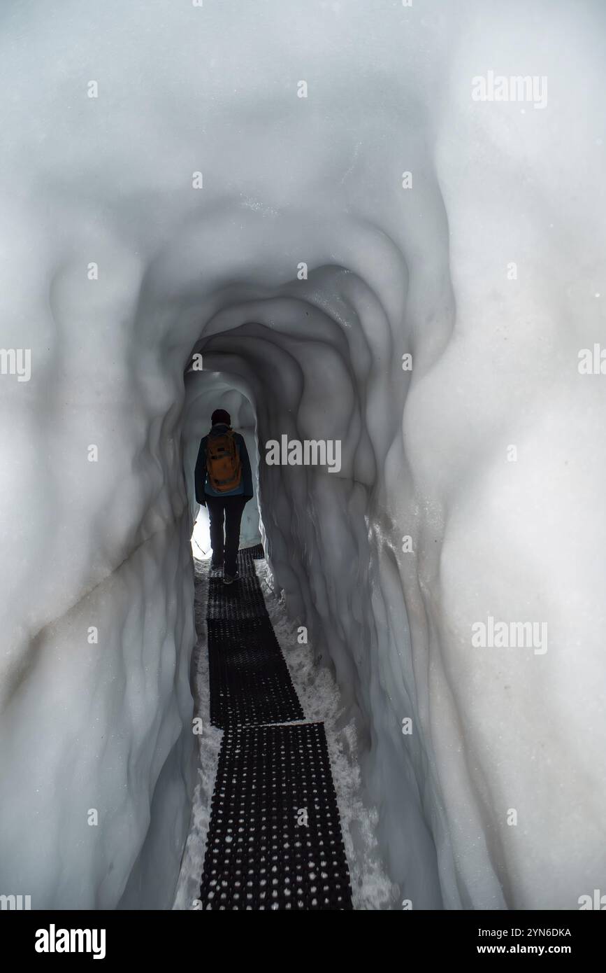 HINTERTUX, AUSTRIA, SEPTEMBER 10, 2023, A narrow path in a natural ...