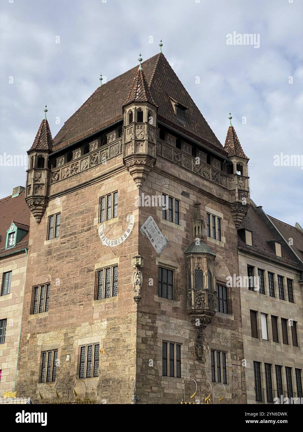 Iconic mediaeval Nassau house in the city center of Nuremberg, Germany ...