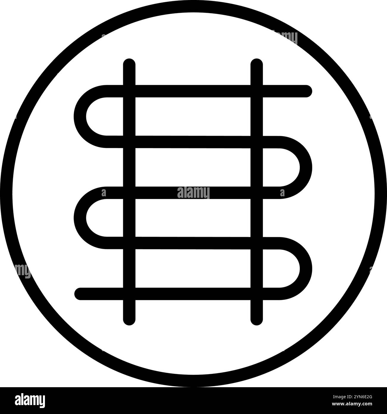 Radiator icon. Home Heating Icon. Hvac system linear sign. Simple ...