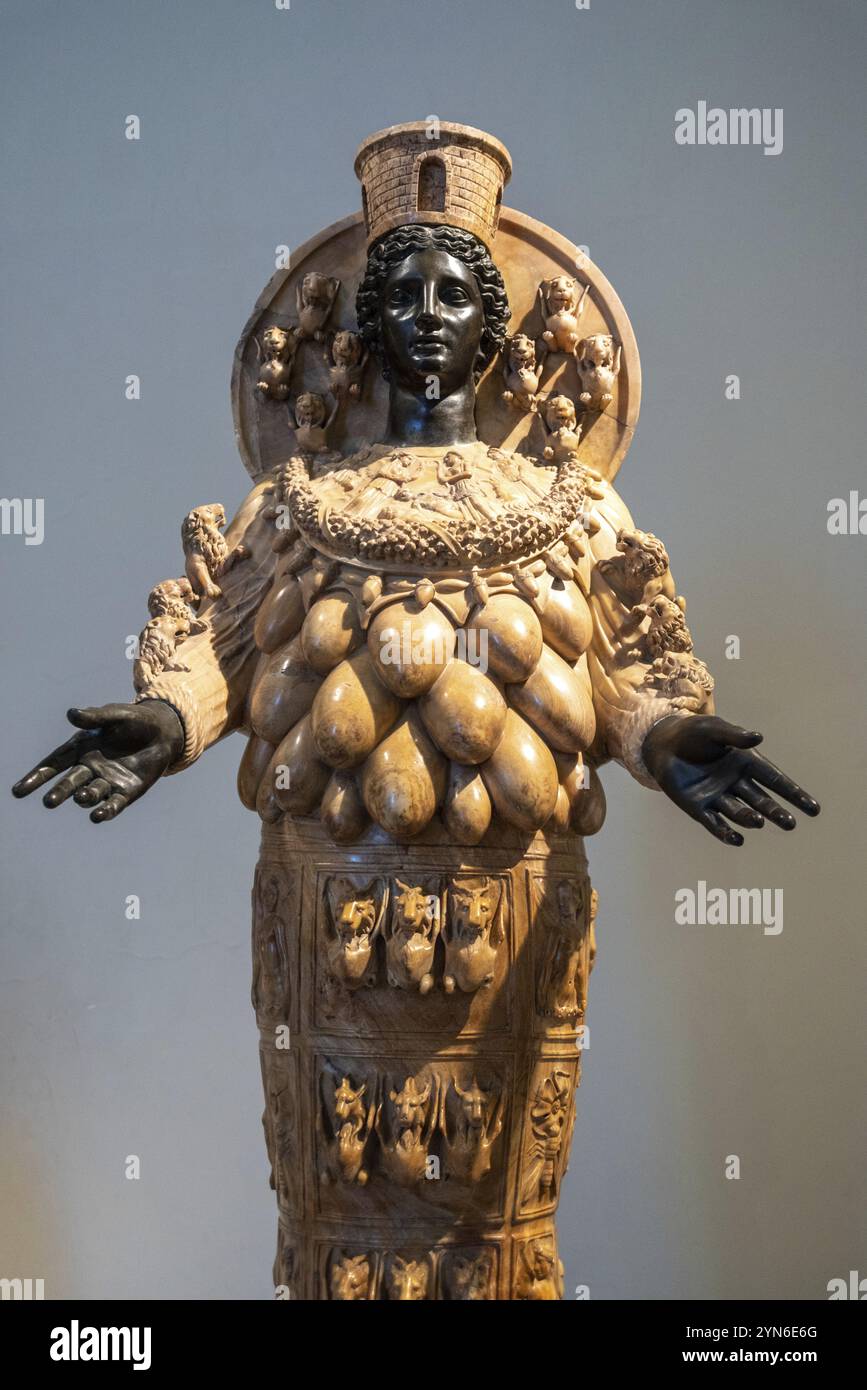 NAPLES, ITALY, MAY 06, 2022, Ancient Roman statue of the goddess of ...