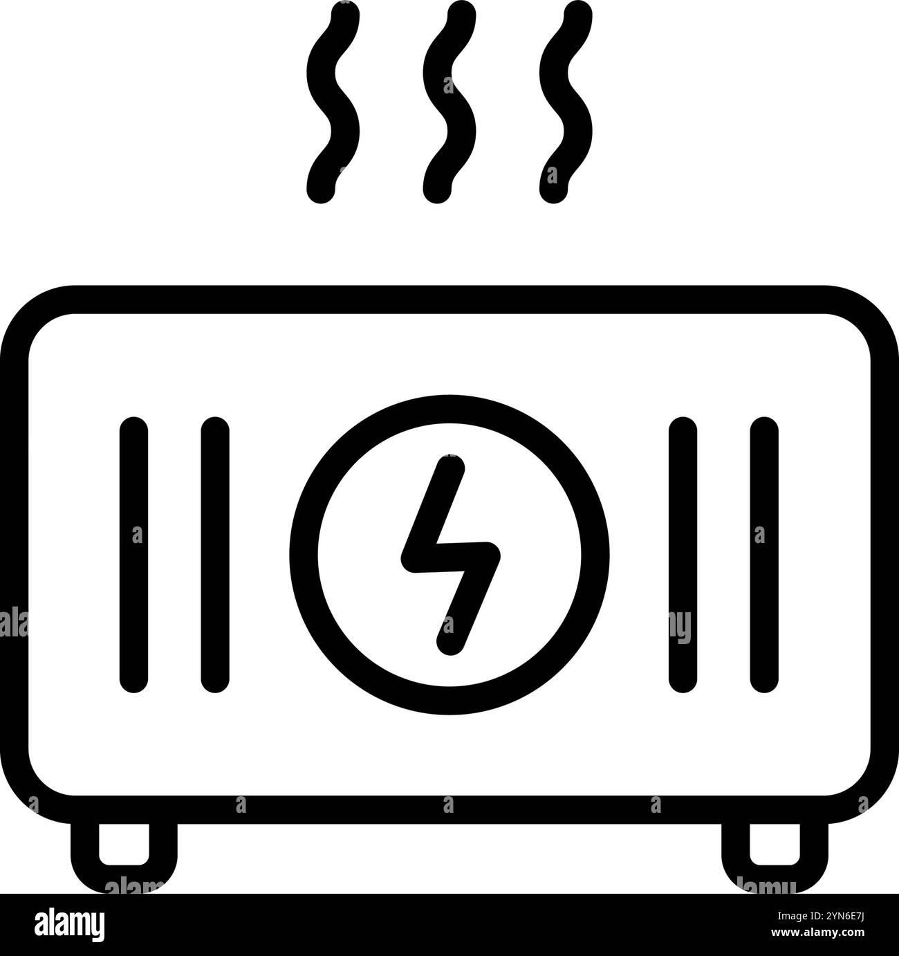 Electric convector heating icon. Home Heating Icon. Hvac system linear ...