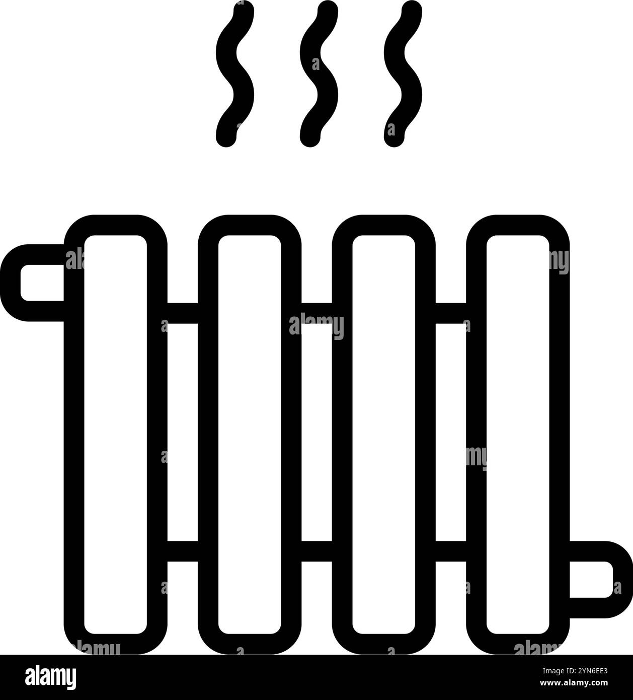 Radiator icon. Home Heating Icon. Hvac system linear sign. Simple ...