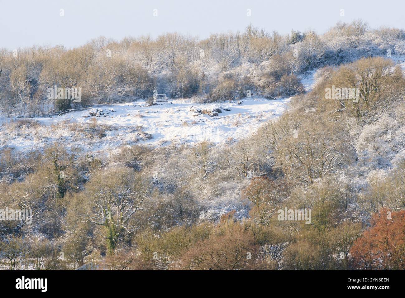 Snow covered hillside in Derbyshire, UK Stock Photo - Alamy