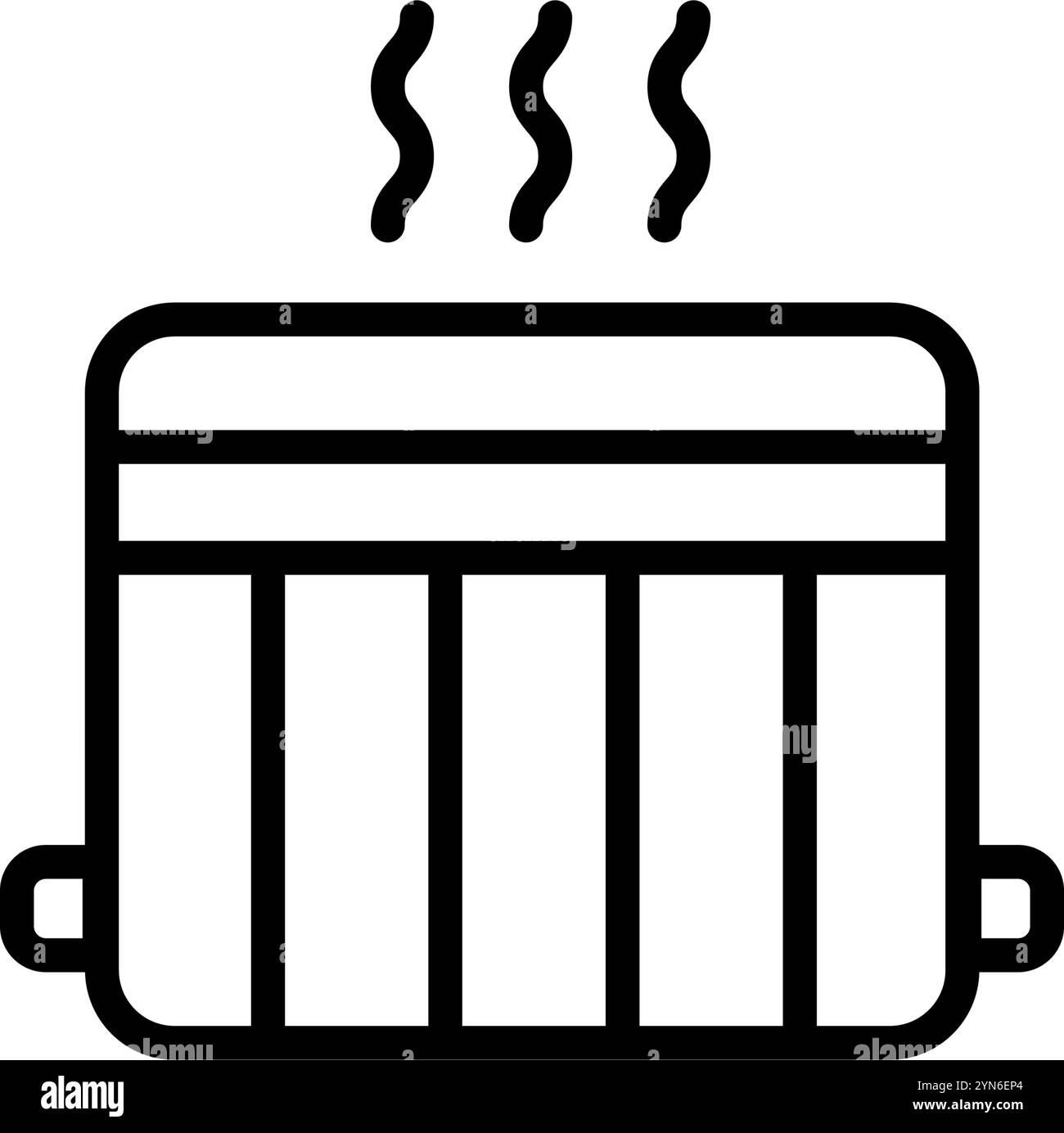 Radiator icon. Home Heating Icon. Hvac system linear sign. Simple ...