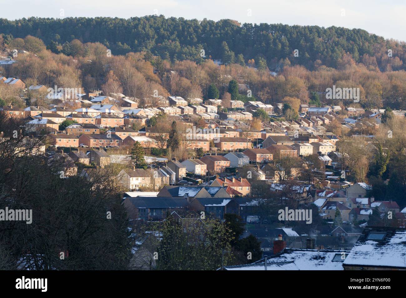 View of buildings in Matlock, Derbyshire, UK Stock Photo - Alamy