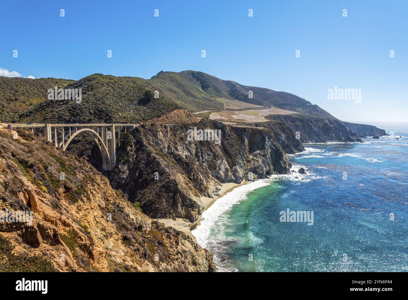 Scenic pacific coast at the Big Sur Highway No 1 in California, USA ...