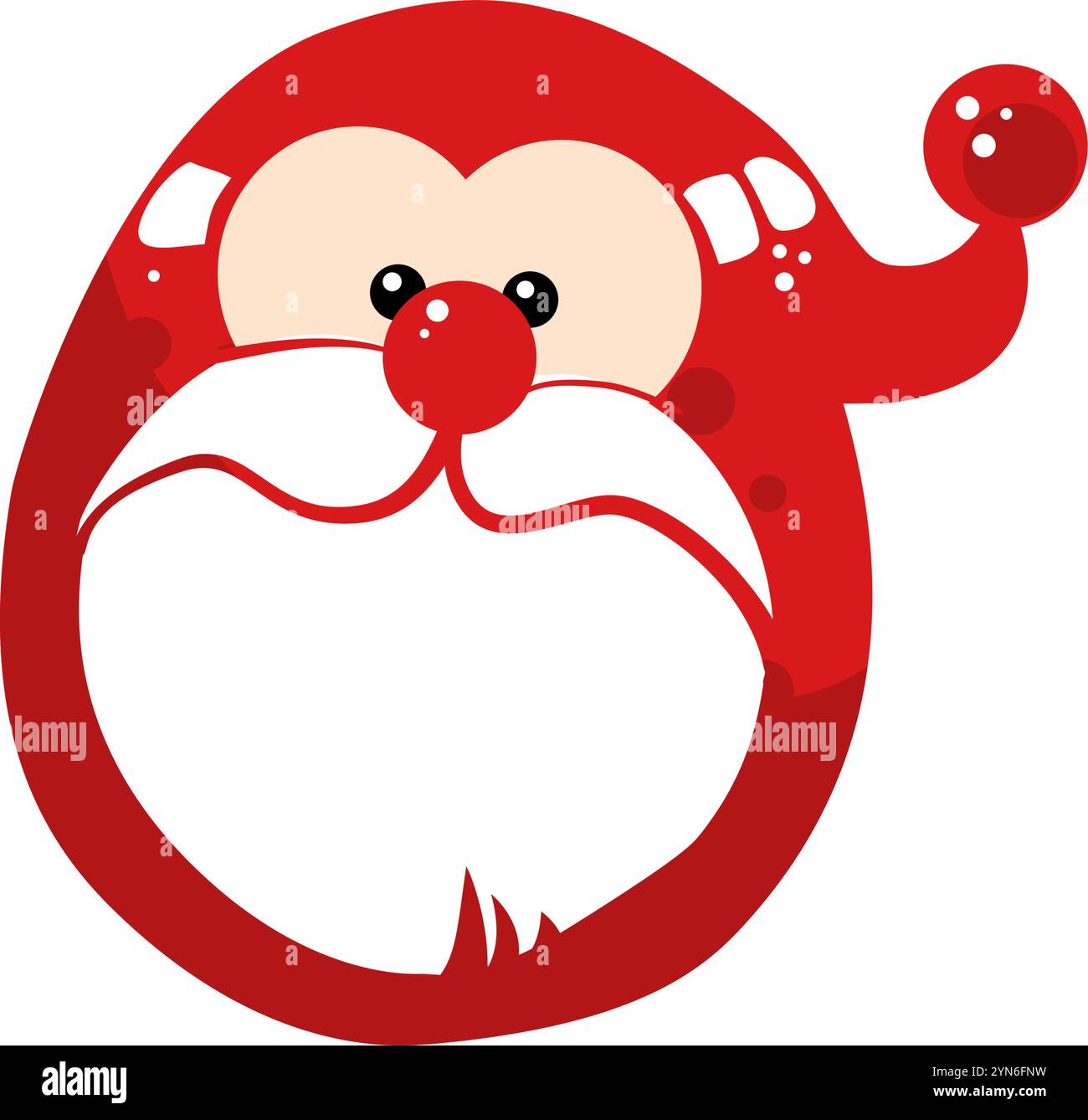 santa claus simplified vector illustration Stock Vector Image & Art - Alamy