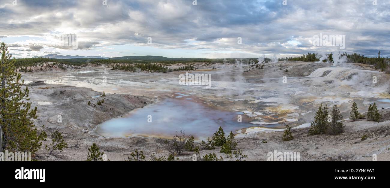 Steaming Mud Pod Area in famous Yellowstone National Park, USA, North ...