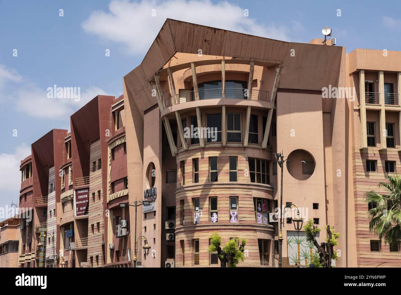 Modern residential building in the Nouvelle Ville of Marrakech, Morocco ...