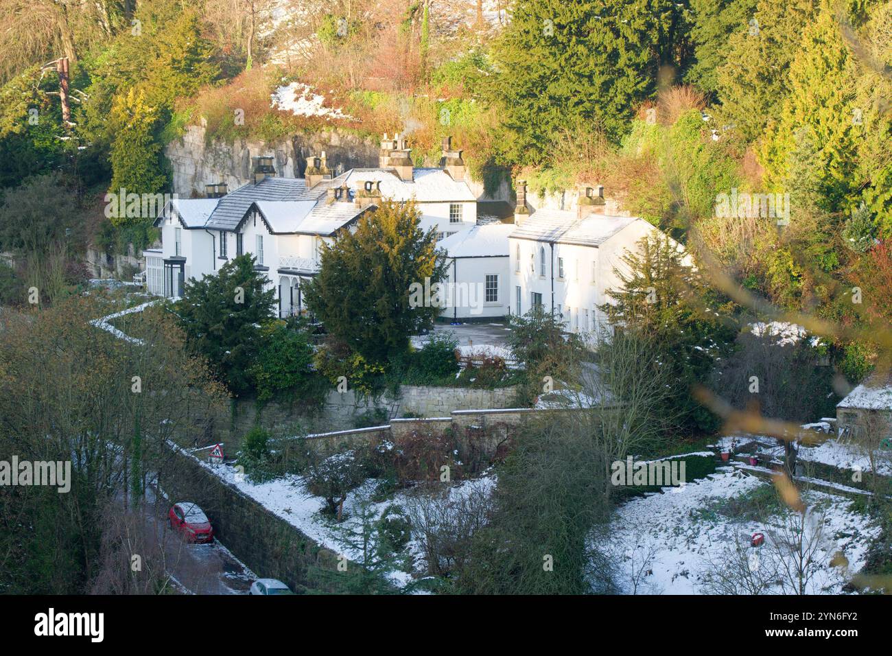 Looking down on snow covered hi-res stock photography and images - Alamy