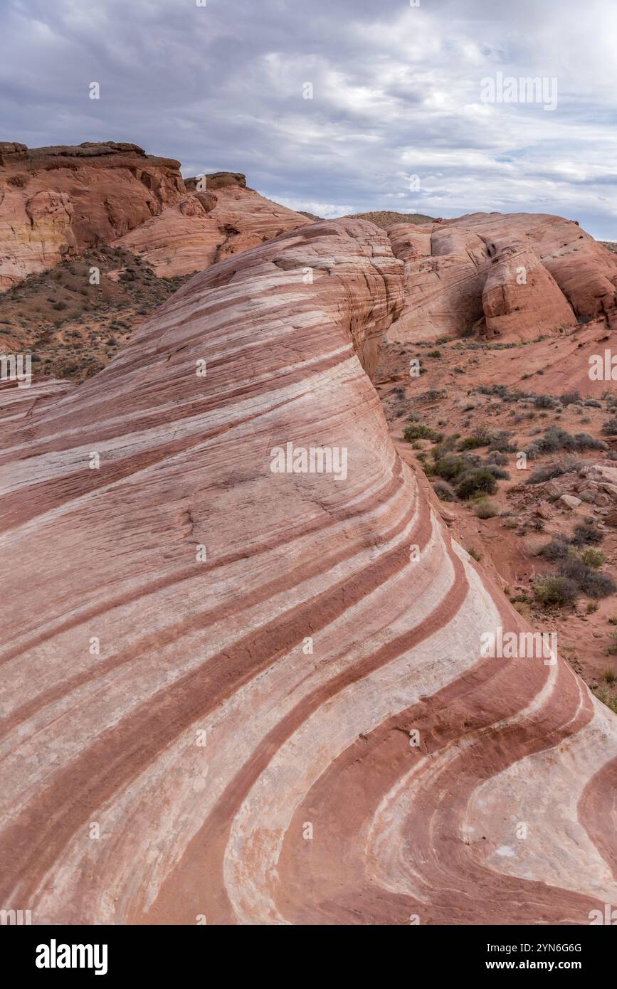 Iconic Fire Wave rock formation in the Valley of Fire State Park, USA ...