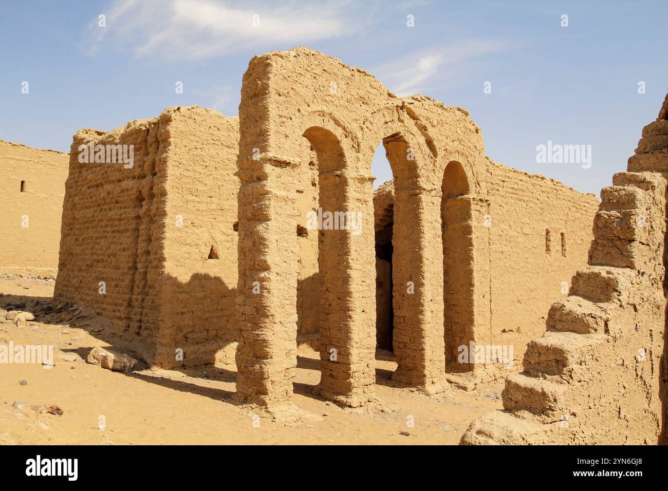 Ancient christian necropolis of Al Bagawat, Egypt, Africa Stock Photo ...