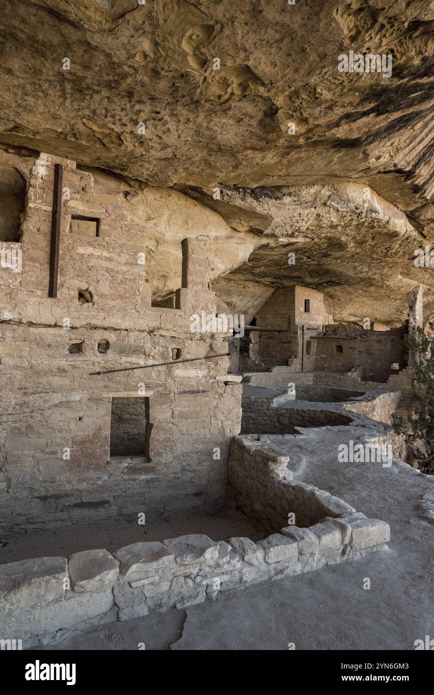 Famous ancient dwellings of native Americans in the Mesa Verde National ...