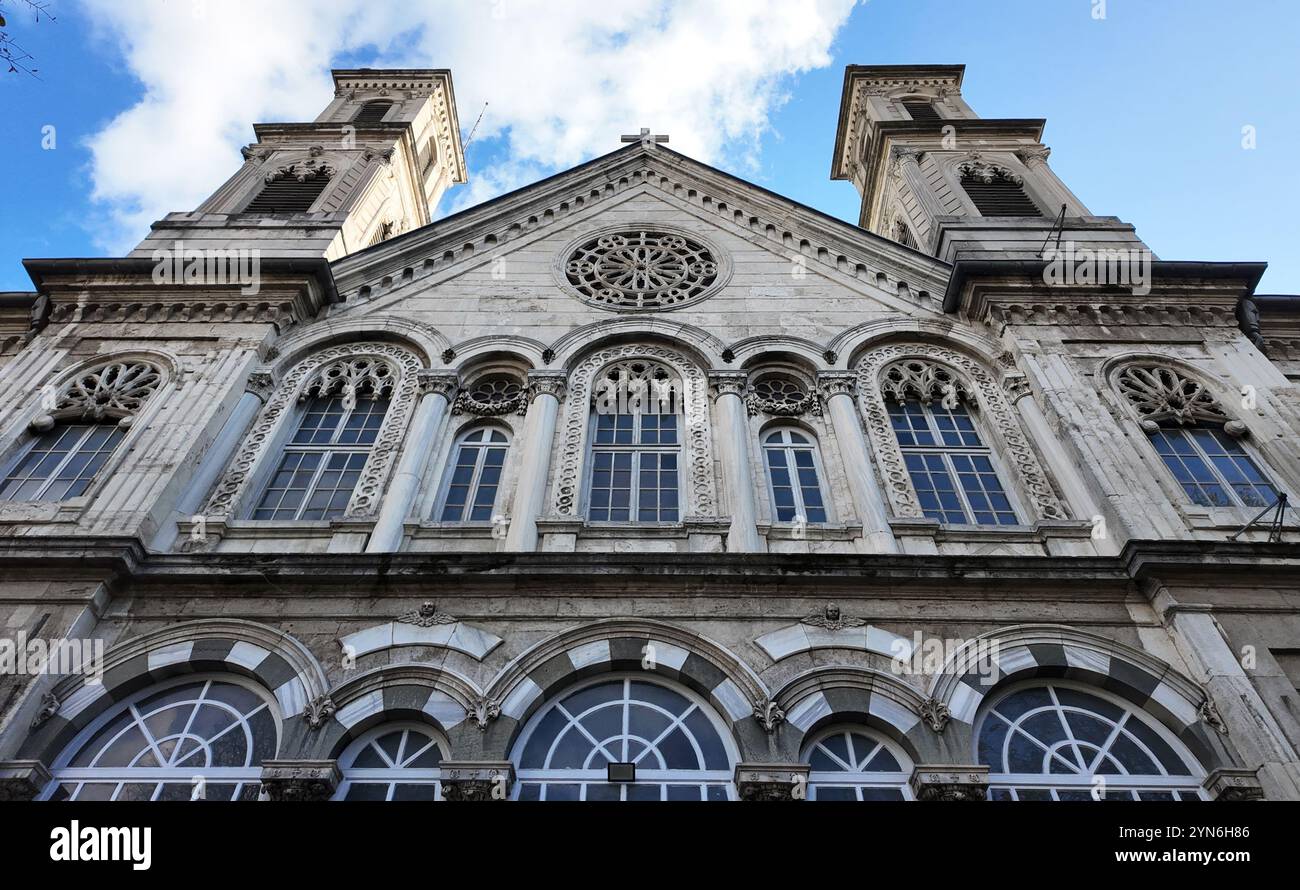 A view from the Hagia Triada Greek Orthodox Church on Istiklal Street ...