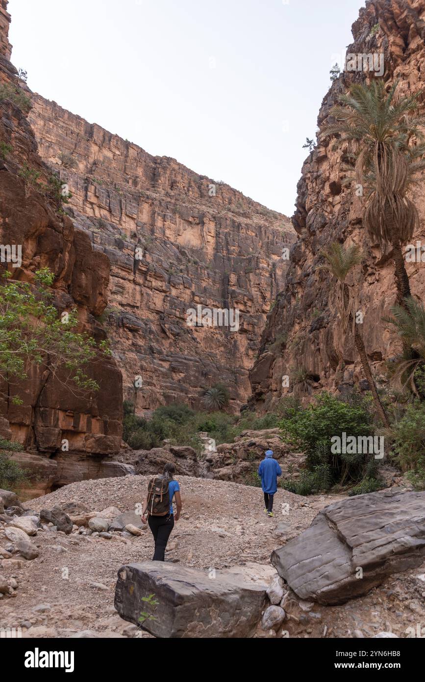 Hiking through the iconic Amtoudi canyon in the Anti-Atlas, Morocco ...