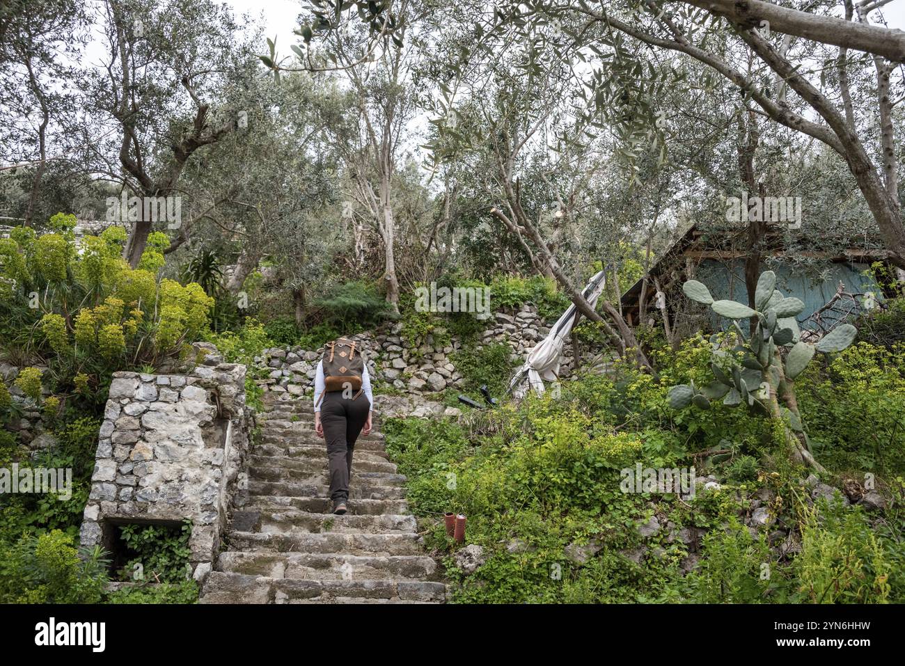 Hiking the famous path Sentiero degli Dei, the path of Gods at the ...