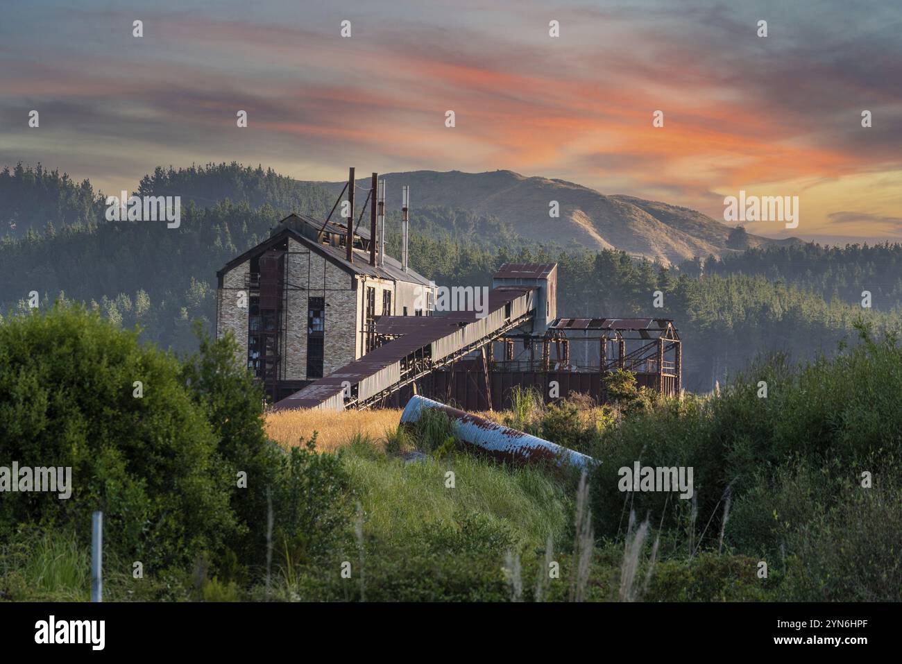 Old derelict carbonisation plant of Rotowaro, New Zealand, Oceania ...