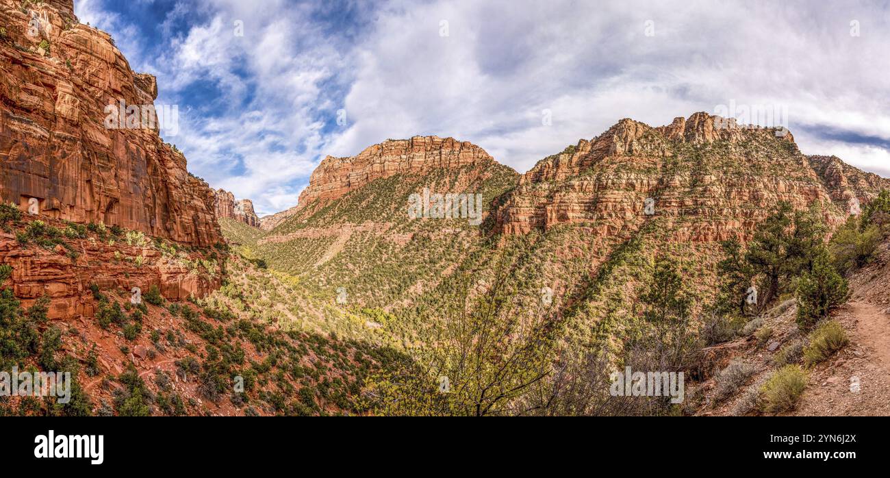 Gorgous landscape of Left Fork Trail to the Subway gorge, Zion NP, USA ...