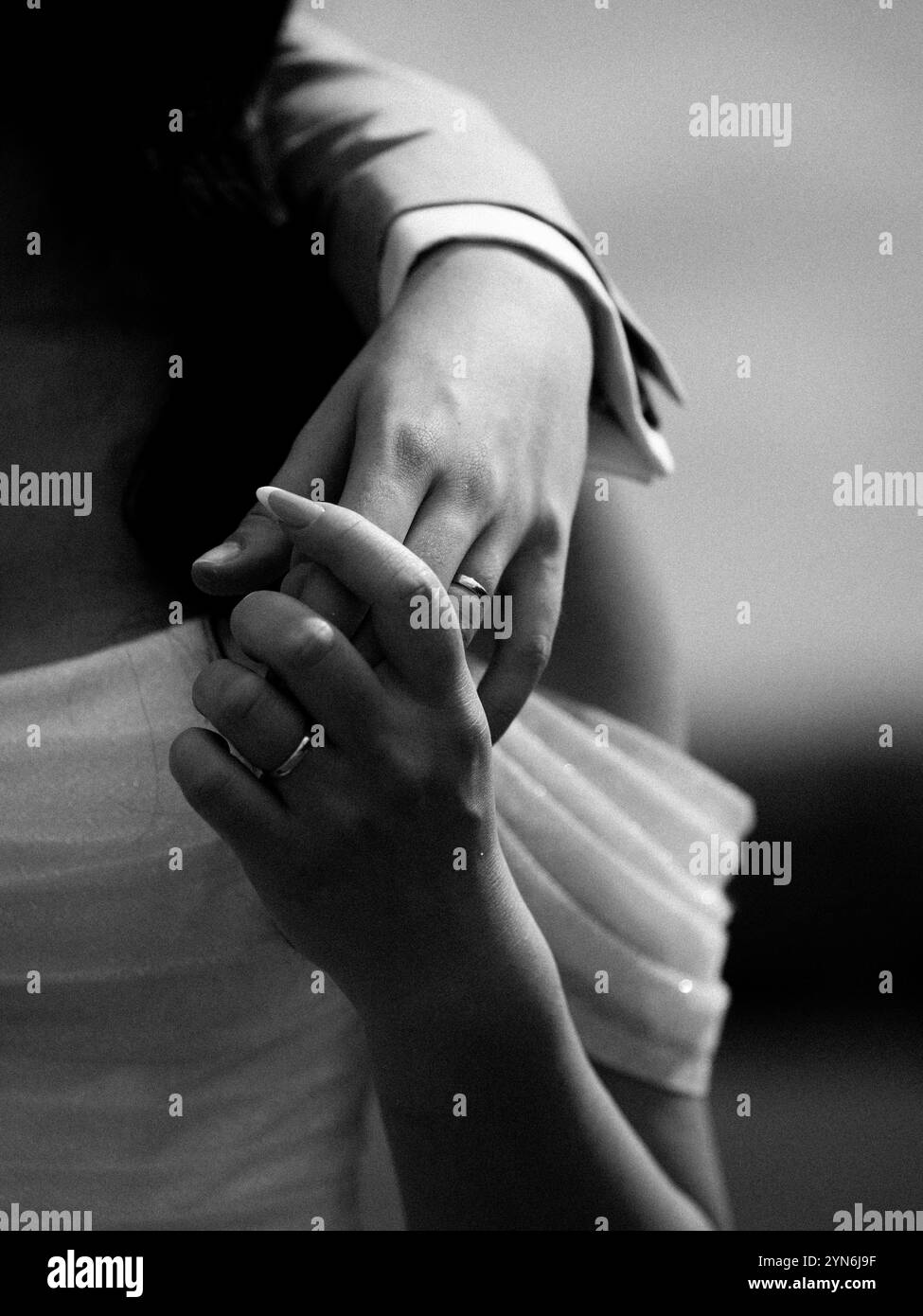 Bride groom wedding photographer Black and White Stock Photos & Images ...