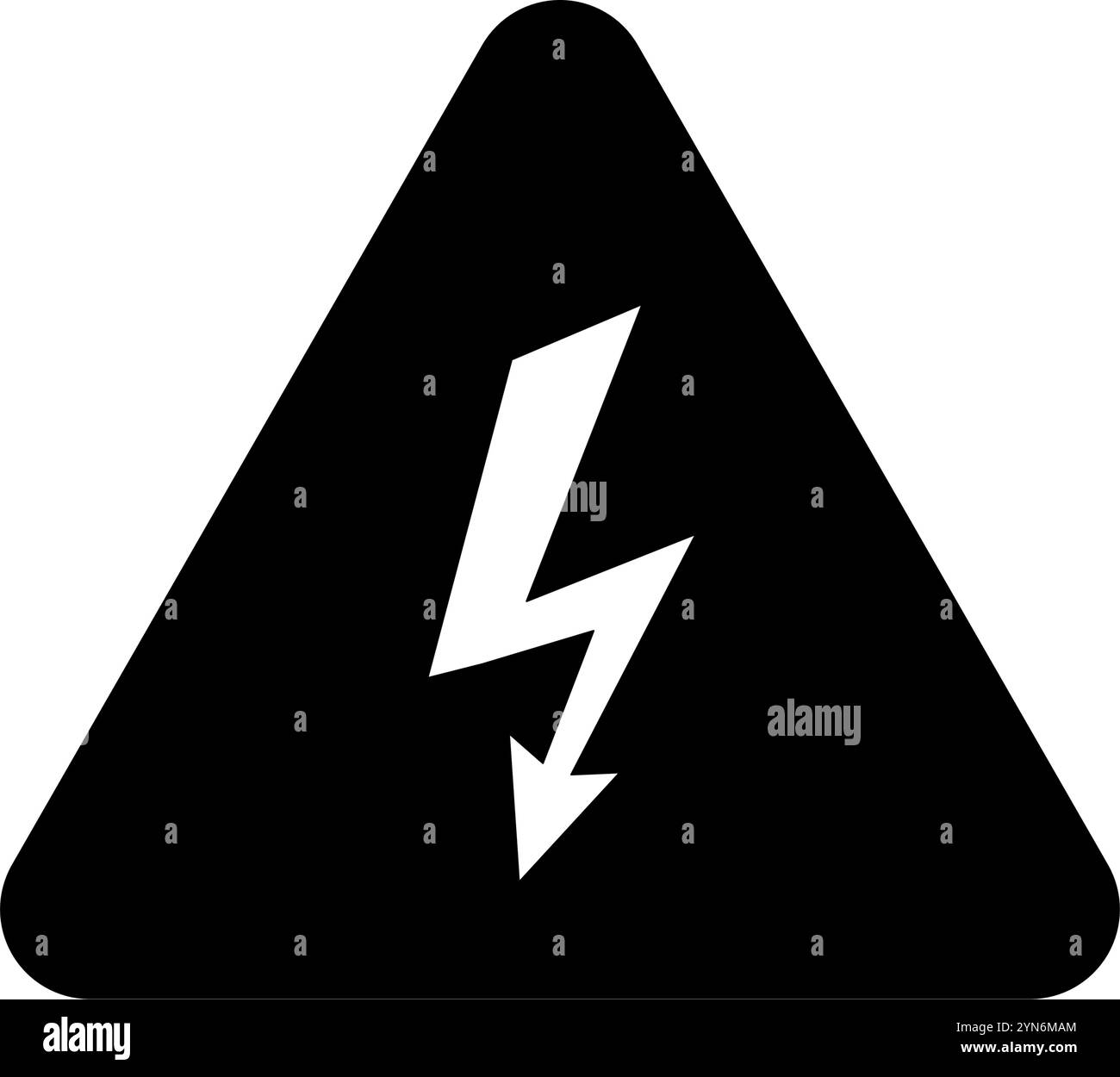 high voltage, warning sign with lightning bolt Stock Vector Image & Art ...