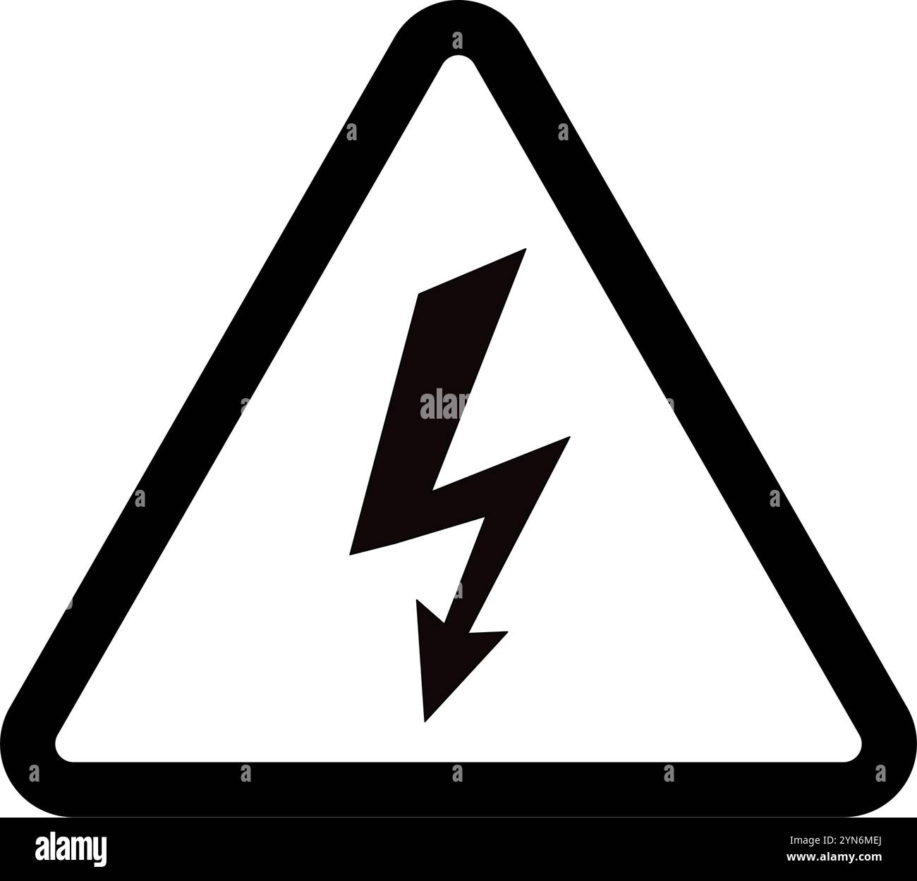 high voltage, warning sign with lightning bolt Stock Vector Image & Art ...