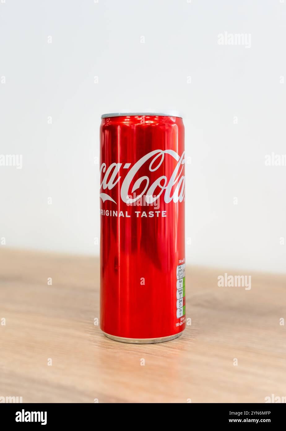 Kiev, Ukraine - November 23, 2024: Can 0,25 Coca Cola Original taste ...