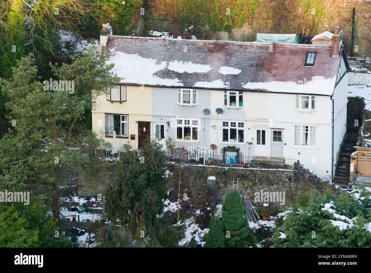 Looking down on snow covered hi-res stock photography and images - Alamy