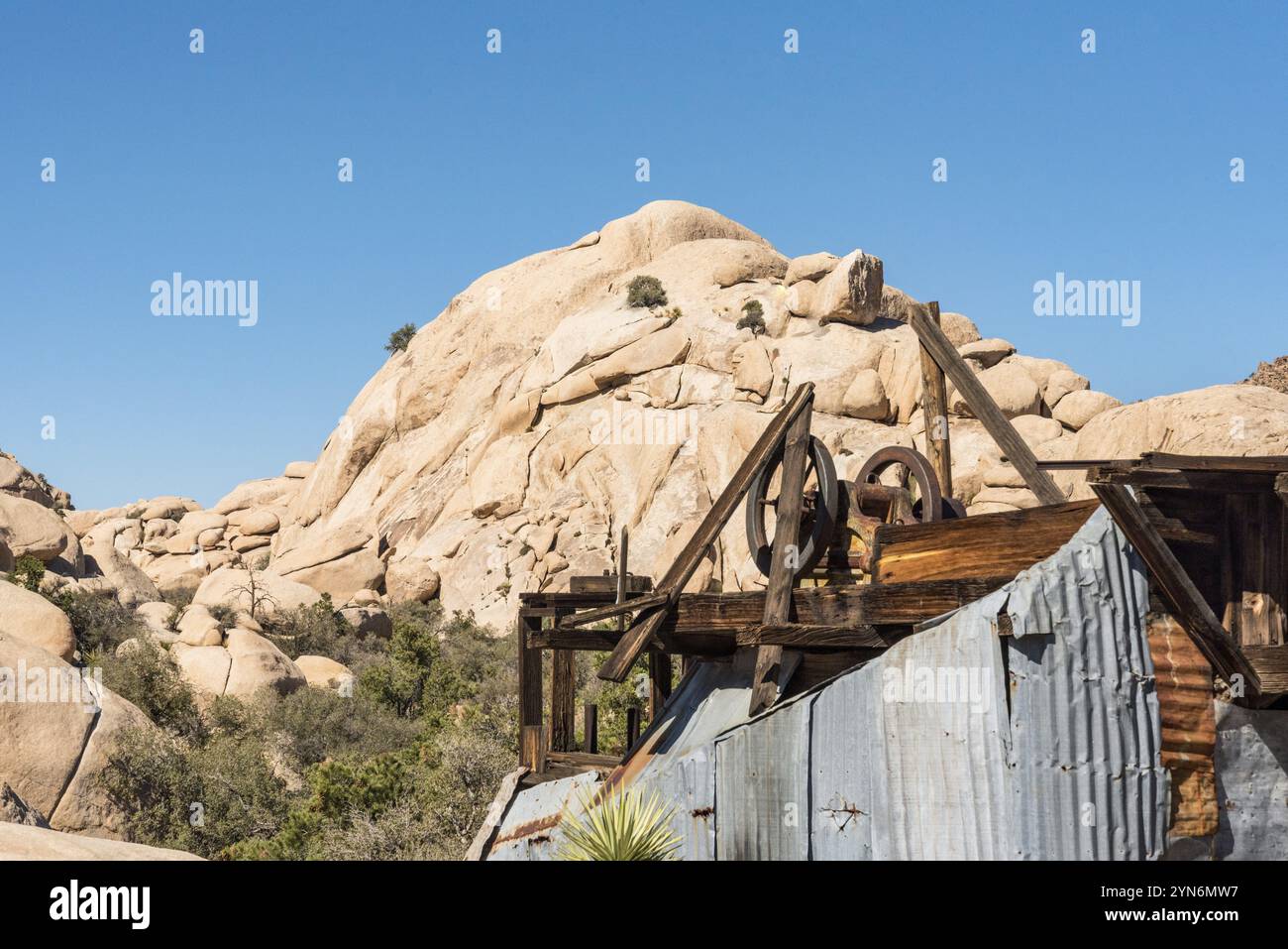 An abandoned old gold mine in the Joshua Tree National Park, USA, North ...