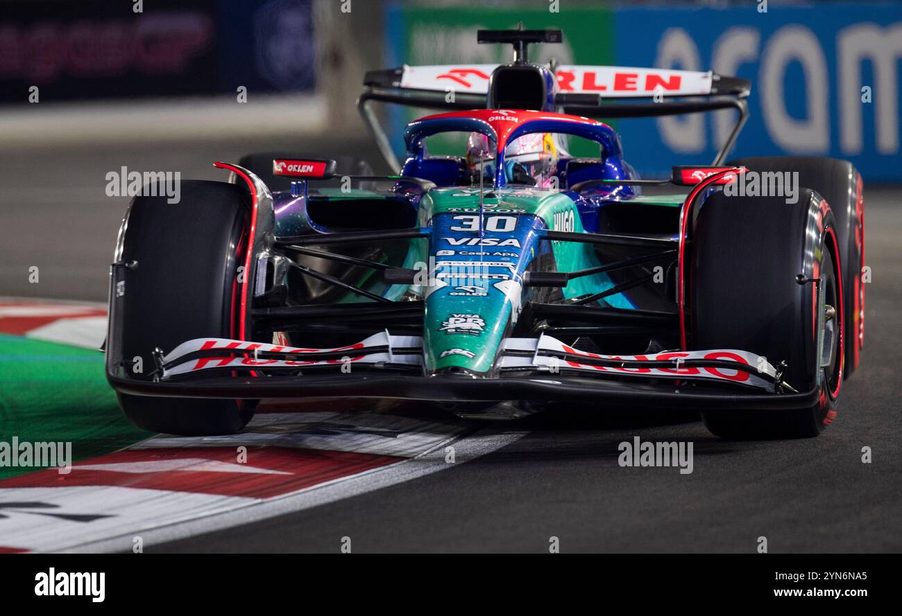 November 22 2024 Las Vegas NV, USA RB driver Liam Lawson (30) of Team ...