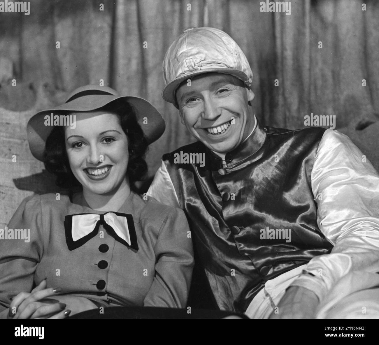 PAT KIRKWOOD and GEORGE FORMBY in a publicity photo for COME ON GEORGE ...