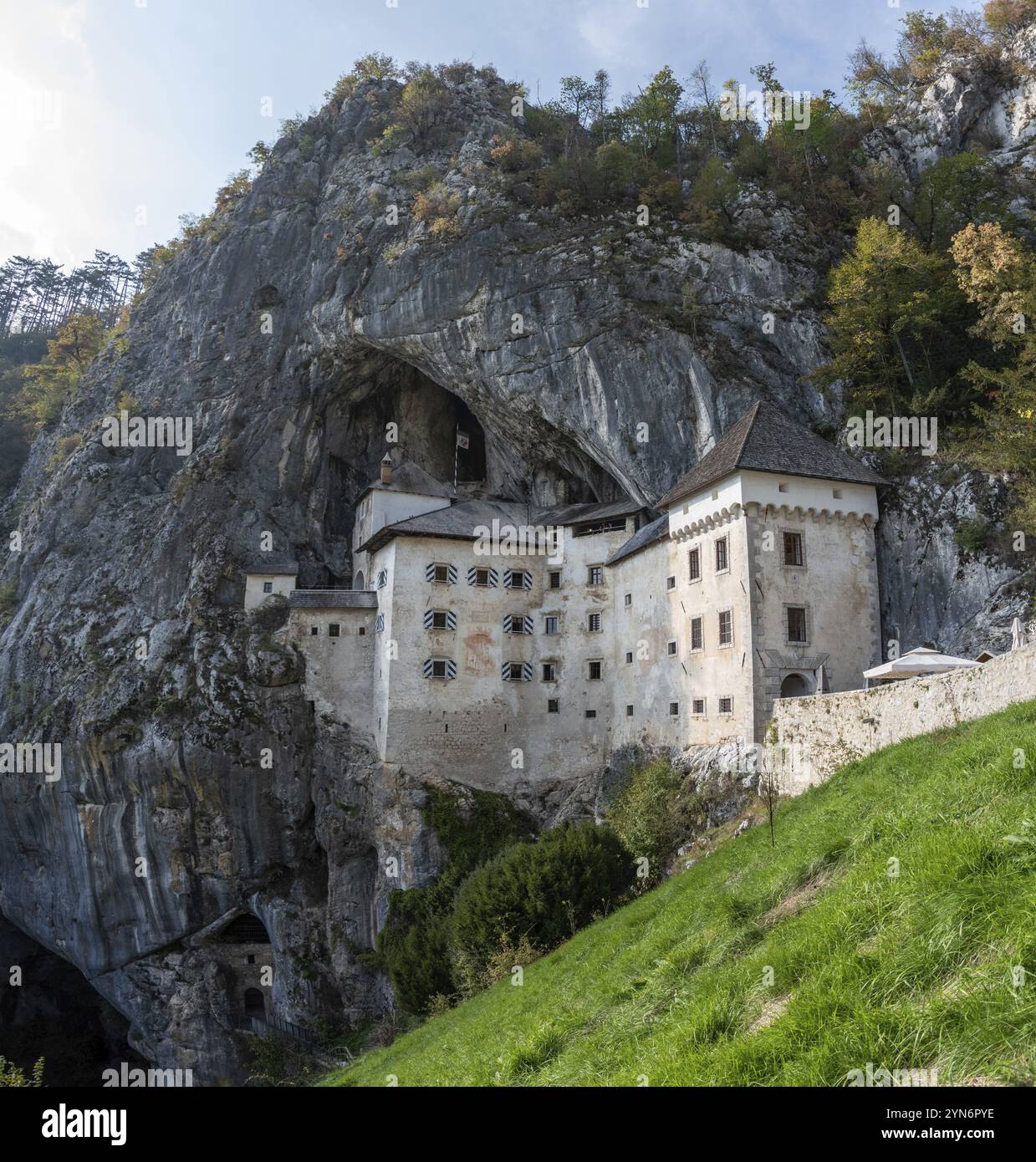 Famous medieval cave castle in Predjama, Slovenia, Europe Stock Photo ...