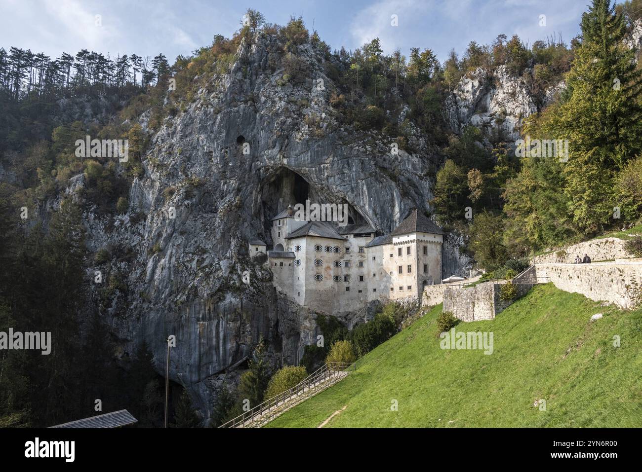 Famous medieval cave castle in Predjama, Slovenia, Europe Stock Photo ...