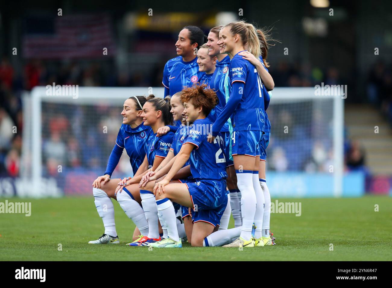 Chelsea Women pose for a team photo prior to the Barclays Women's Super ...
