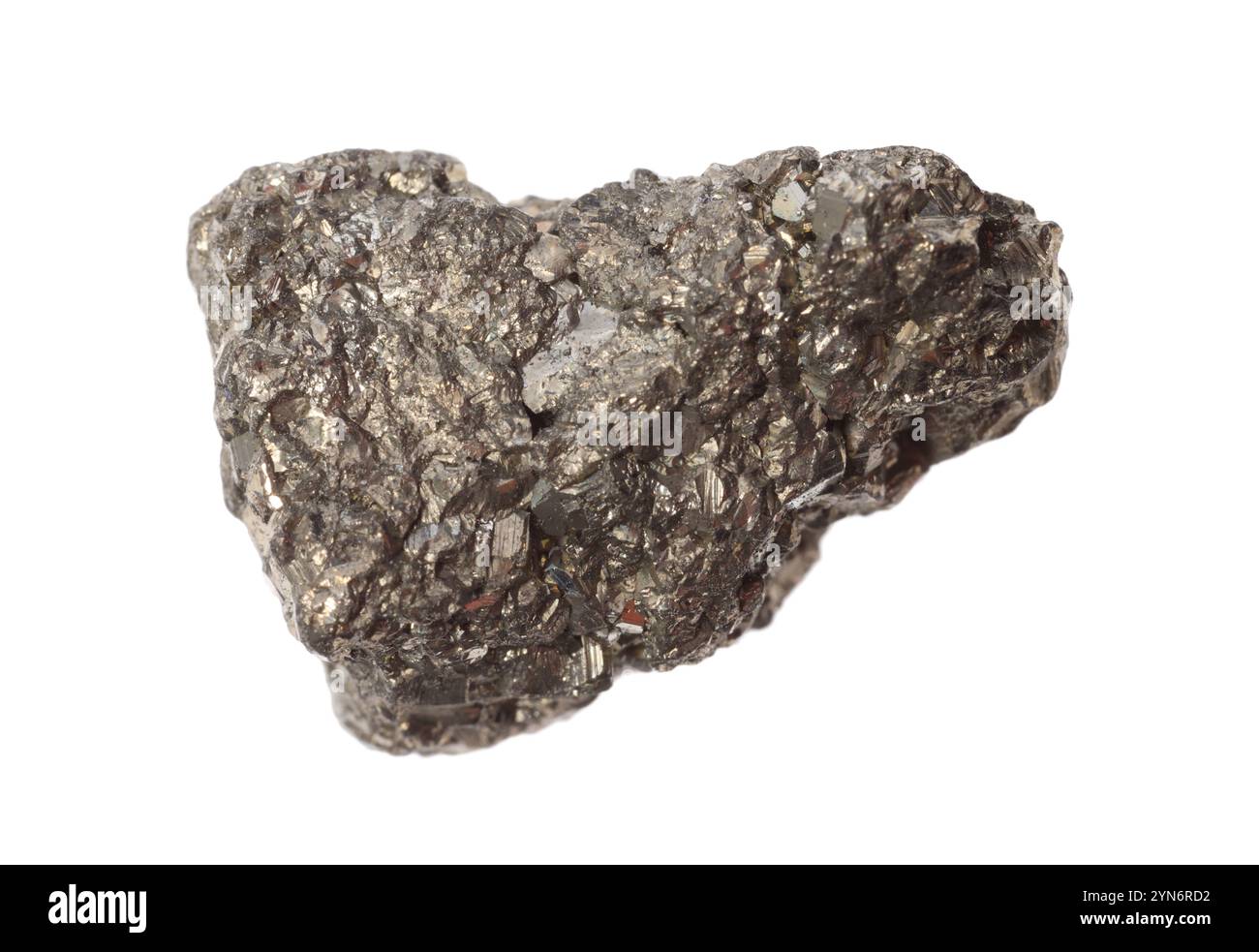 Pyrite stone isolated on Cut Out Stock Images & Pictures - Alamy