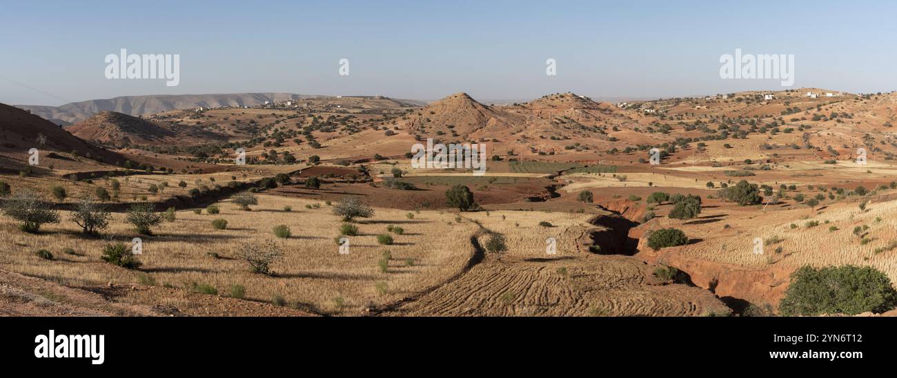 Scenic arid Moroccan landscape somewhere between Essaouira and El ...