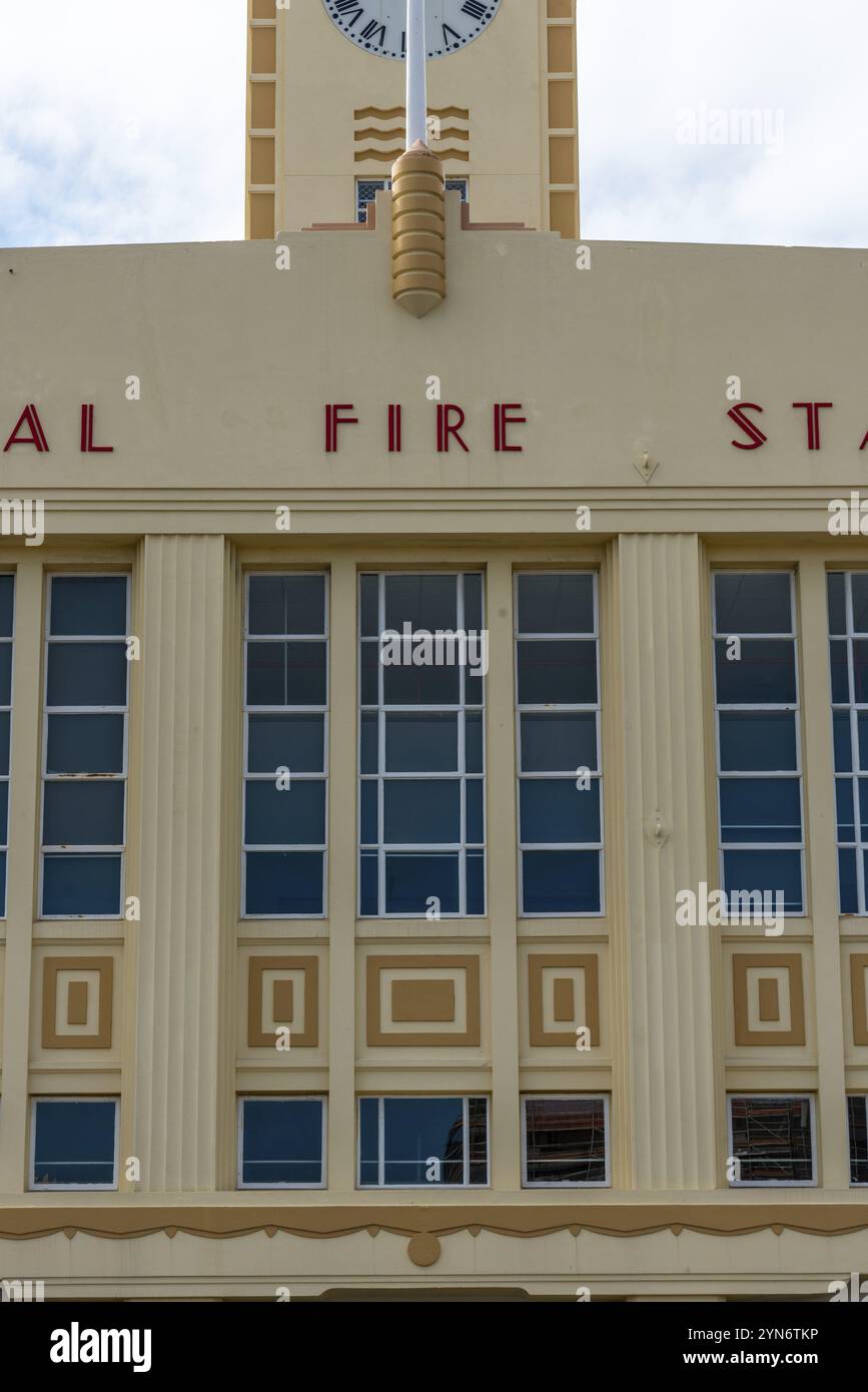 Famous Art Deco building in Wellington, the Central Fire Station, New ...