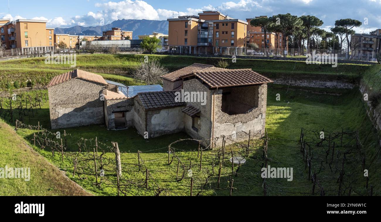 Ancient Roman farmhouse and vinery villa Regina in Boscoreale, Southern ...