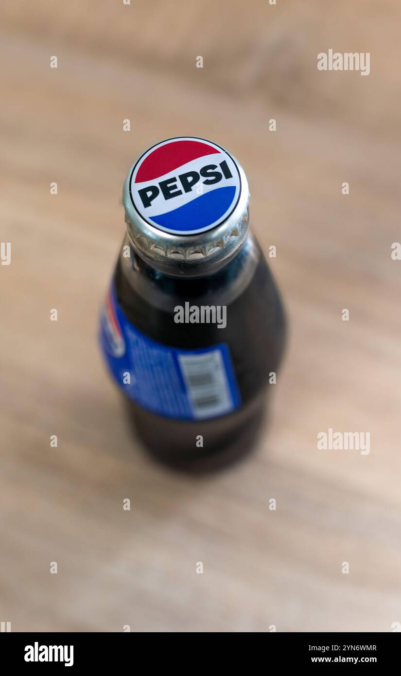 Kiev, Ukraine - November 23, 2024: Bottle 0,3l soft drink Pepsi ...