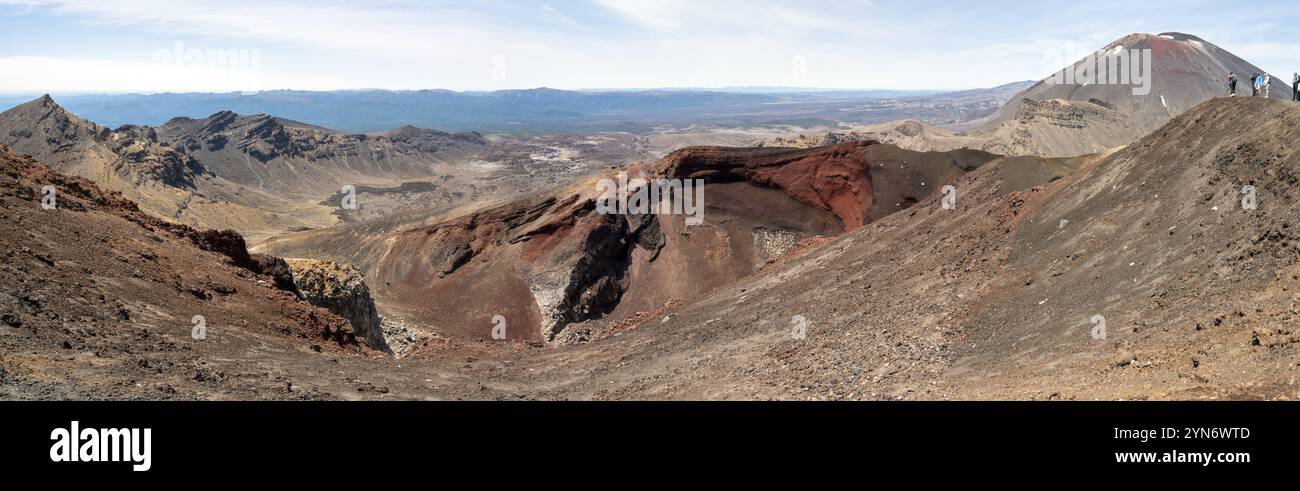 Vie of Red Crater and Mount Ngauruhoe at the Tongariro Alpine Crossing ...