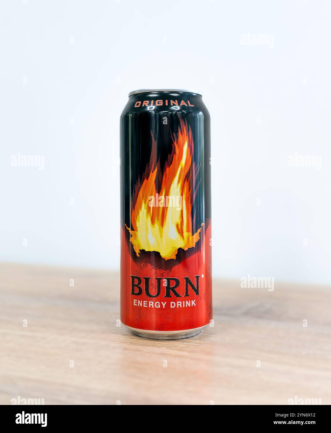 Kiev, Ukraine - November 23, 2024: Can 0,5l of Burn Original energy ...