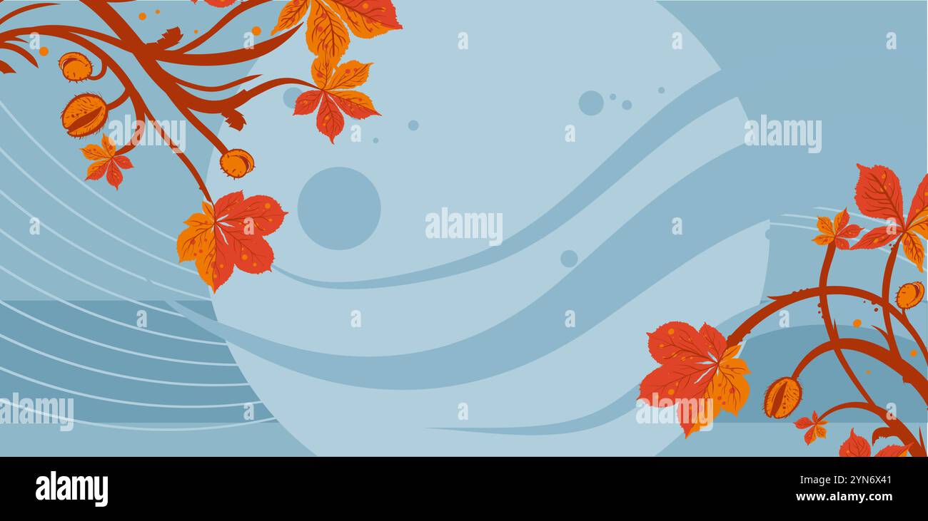 Autumn vector background with leaves Stock Vector Image & Art - Alamy