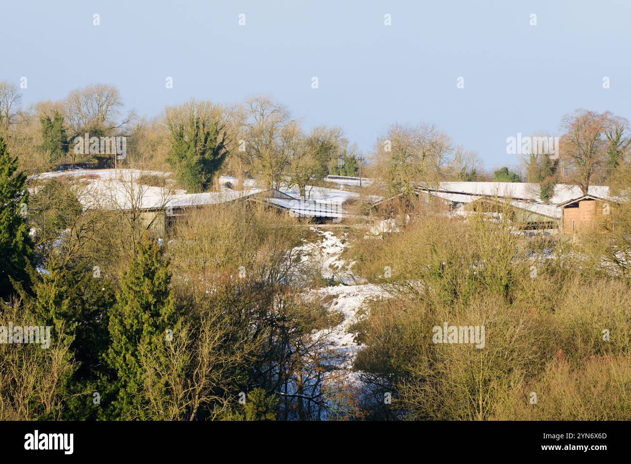 Snow covered hillside in Derbyshire, UK Stock Photo - Alamy