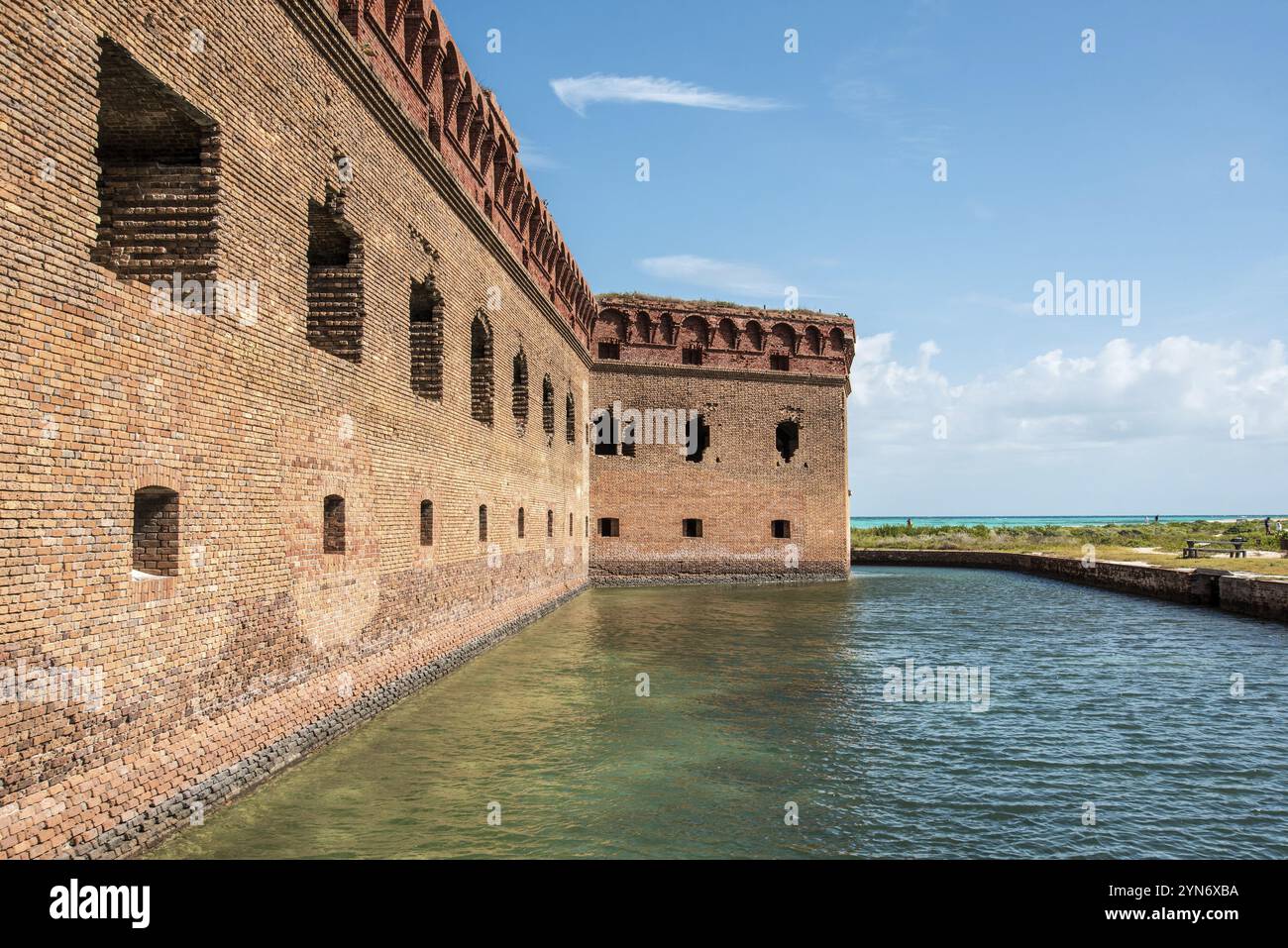 Old historic Spanish fort on Dry Tortugas Island, Florida, USA, North ...
