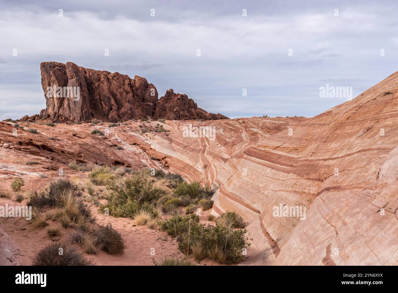 Iconic Fire Wave rock formation in the Valley of Fire State Park, USA ...