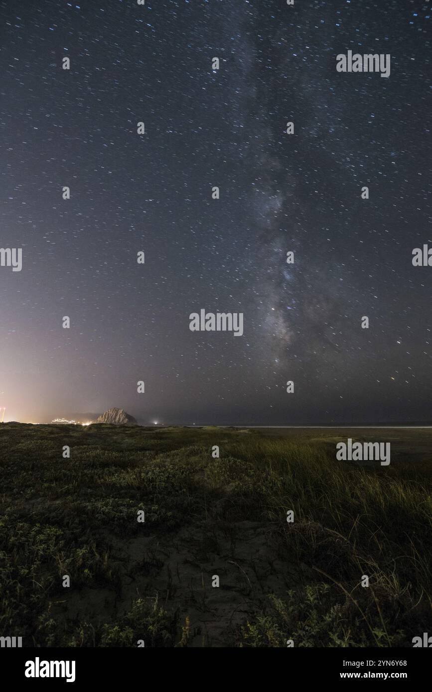 Starry night and the Milky Way above the Big Sur, US West Coast Stock Photo - Alamy