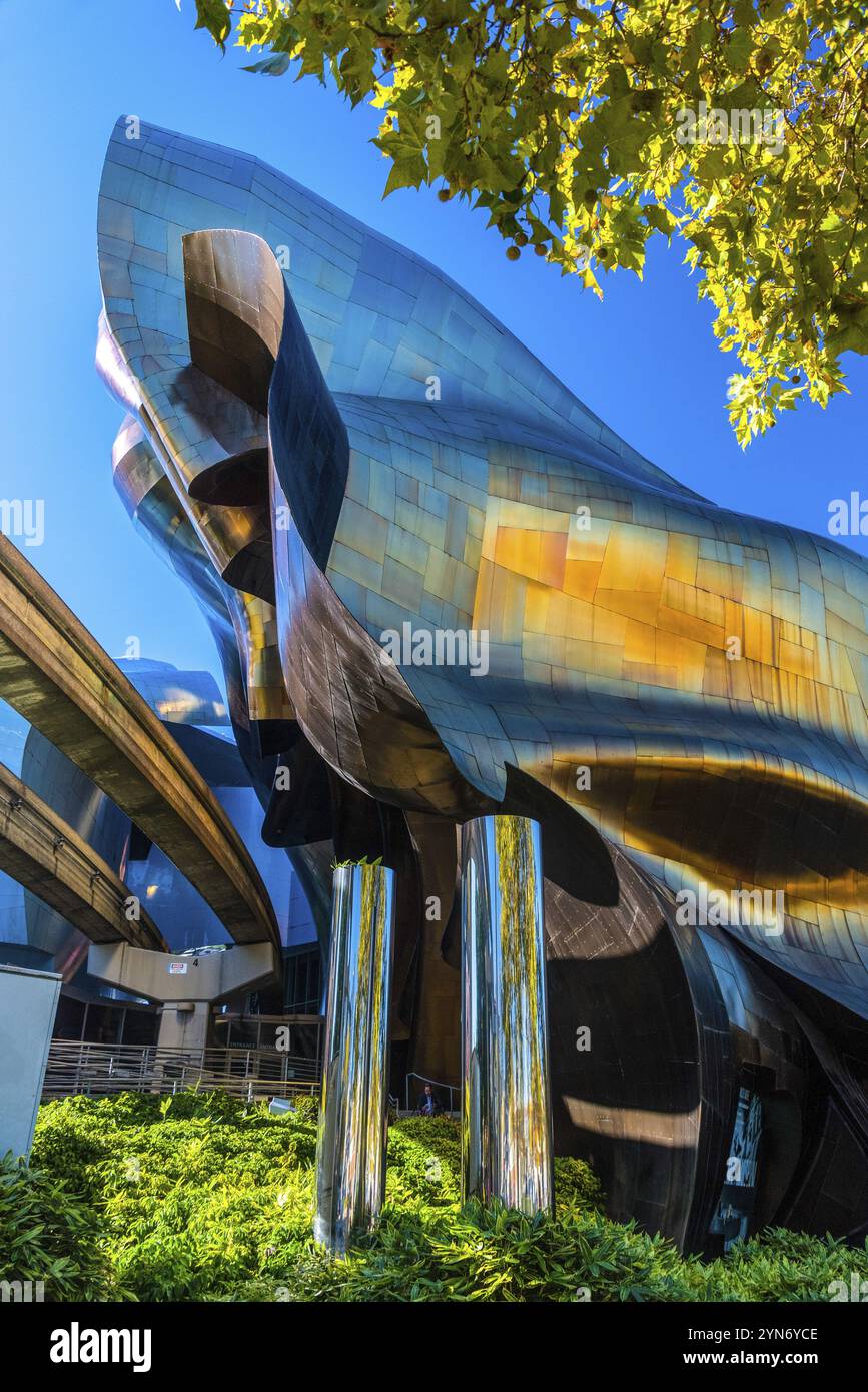 SEATTLE, USA, SEPTEMBER 03, 2022, Facade of the museum of Pop Culture ...