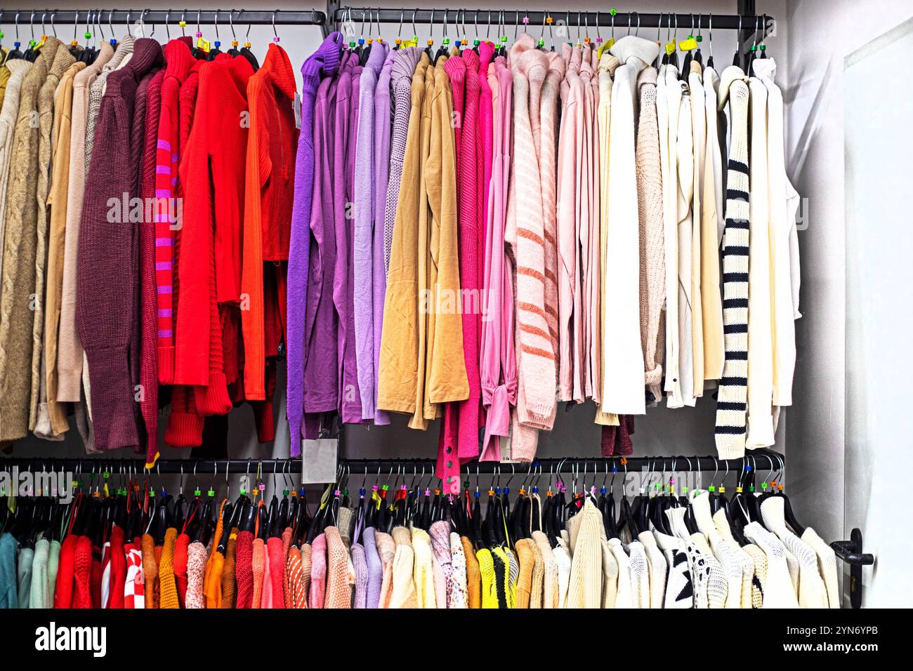 stylish women's clothing in the women's section of a supermarket Stock ...